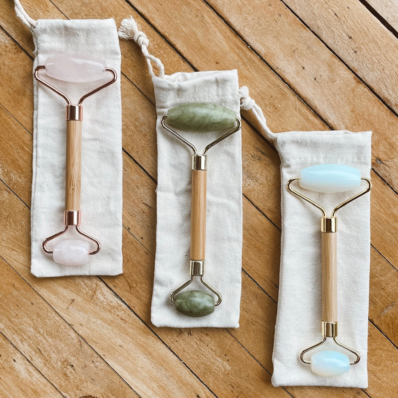 Bamboo and Natural Stone Facial Roller – The Zeroish Co.
